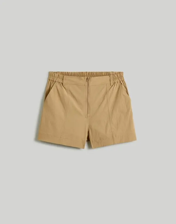 Madewell Tapered Zip-front Shorts - Seed Khaki