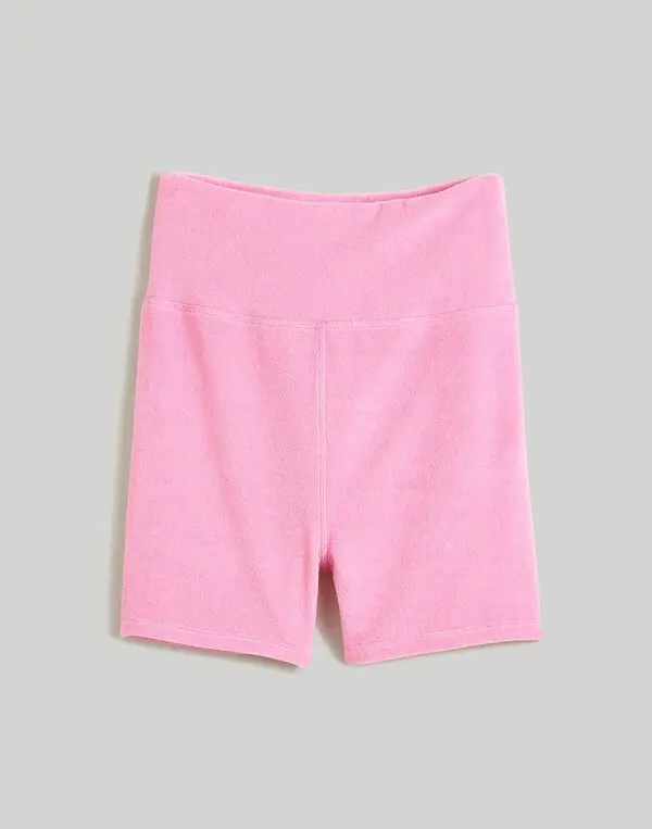 Madewell Towel Terry Biker Shorts - Retro Pink