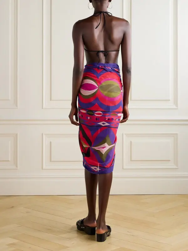 Emilio Pucci Printed Cotton Pareo - Pink