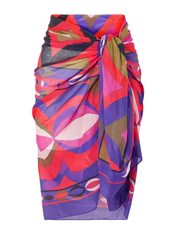 Emilio Pucci Printed Cotton Pareo - Pink