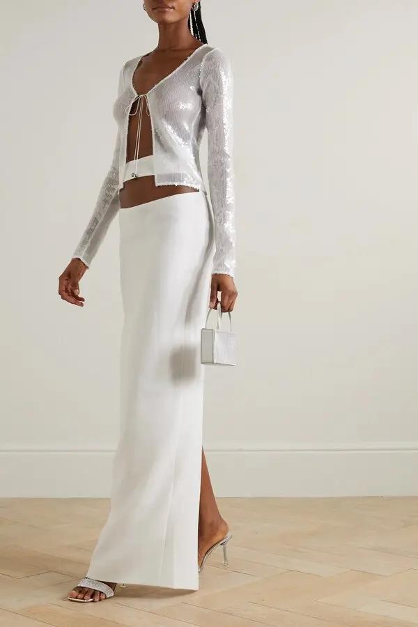 16Arlington Solaria Sequined Stretch-tulle Cardigan
