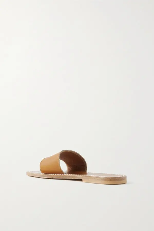 K.JACQUES Anacapri Leather Slides - Brown