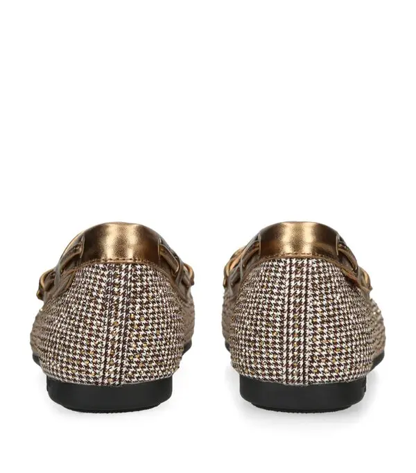 Kurt Geiger Houndstooth Moccasins - Beige