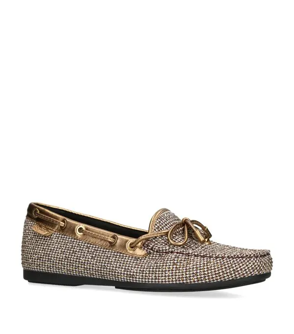 Kurt Geiger Houndstooth Moccasins - Beige