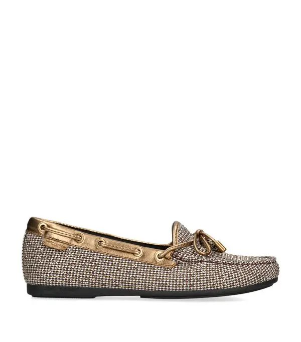 Kurt Geiger Houndstooth Moccasins - Beige