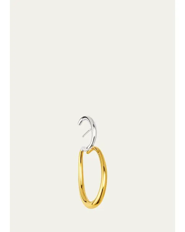 Charlotte Chesnais Delta Two-tone Single Earring - Silver