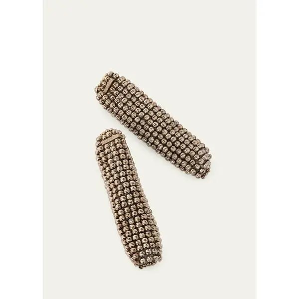 Brunello Cucinelli Sterling Silver Beaded Drop Earrings