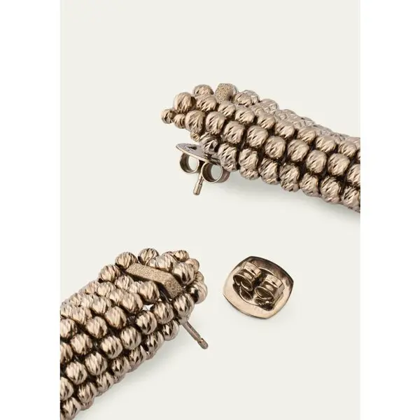 Brunello Cucinelli Sterling Silver Beaded Drop Earrings
