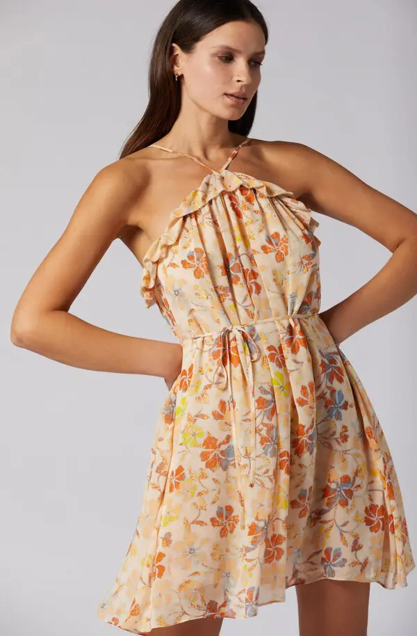 joie orange dress Joie Orange Moni dress size M