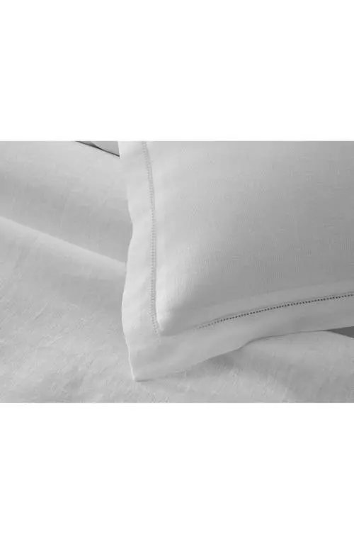 MATOUK Roman Hemstitch Linen Flat Sheet