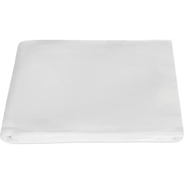 MATOUK Roman Hemstitch Linen Flat Sheet - White