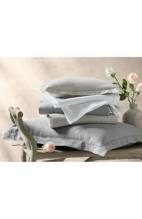 MATOUK Roman Hemstitch Linen Flat Sheet