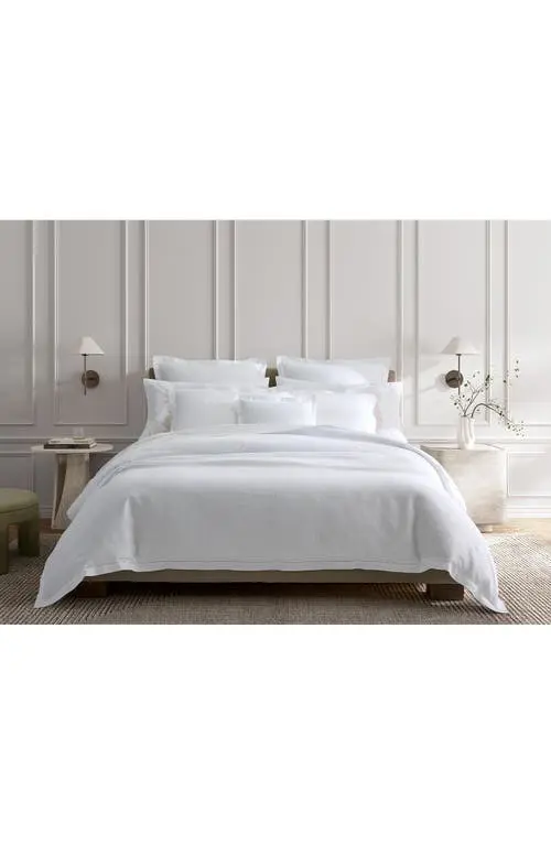 MATOUK Roman Hemstitch Linen Flat Sheet