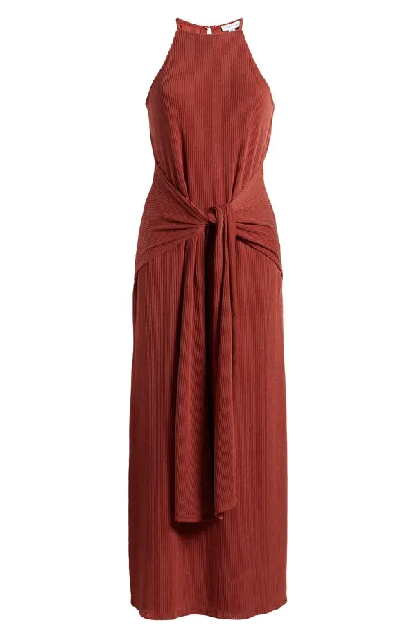 strapless open back dress Dash and Dot - RIB DRESS WITH FRONT TIE