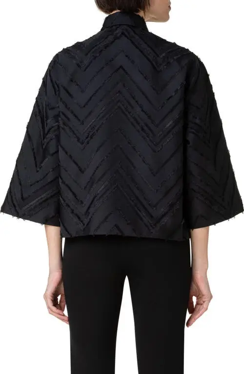 Akris Fringed Zigzag Blouse