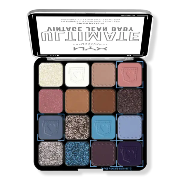 NYX PROFESSIONAL MAKEUP Ultimate Color Shadow Palette Vintage Jean Baby - One-color