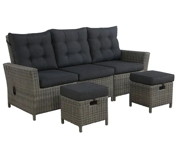ALATERRE FURNITURE Asti 3-piece Seating Set - One-color
