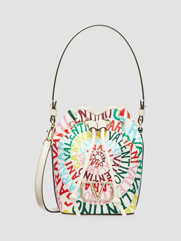 Valentino Garavani Mini Bucket Bag In Canvas