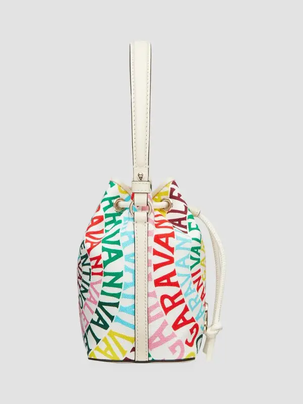 Valentino Garavani Mini Bucket Bag In Canvas