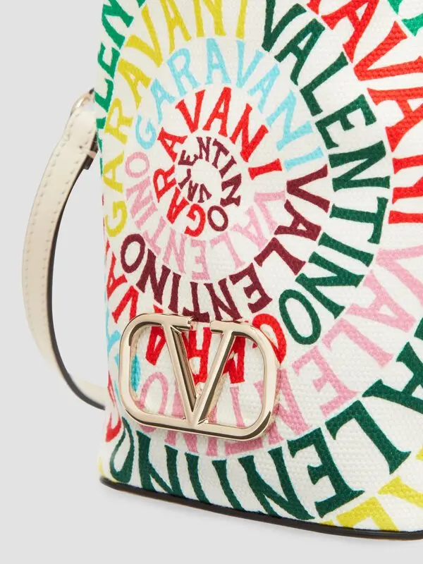 Valentino Garavani Mini Bucket Bag In Canvas