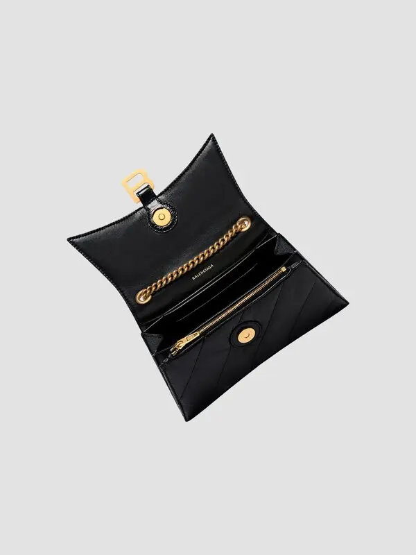 Balenciaga Crush Quilted Chain Bag - Black