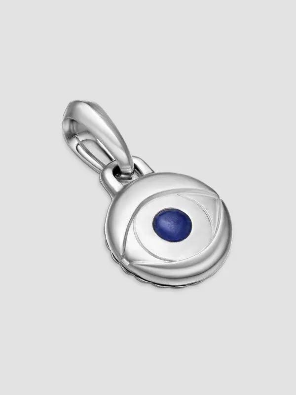 David Yurman Evil Eye Amulet In Sterling Silver With 14.5mm - Lapis Lazuli