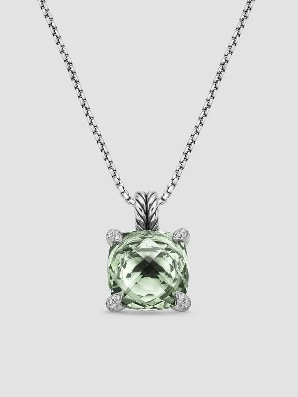 David Yurman Chatelaine Pendant Necklace In Sterling Silver - Prasiolite