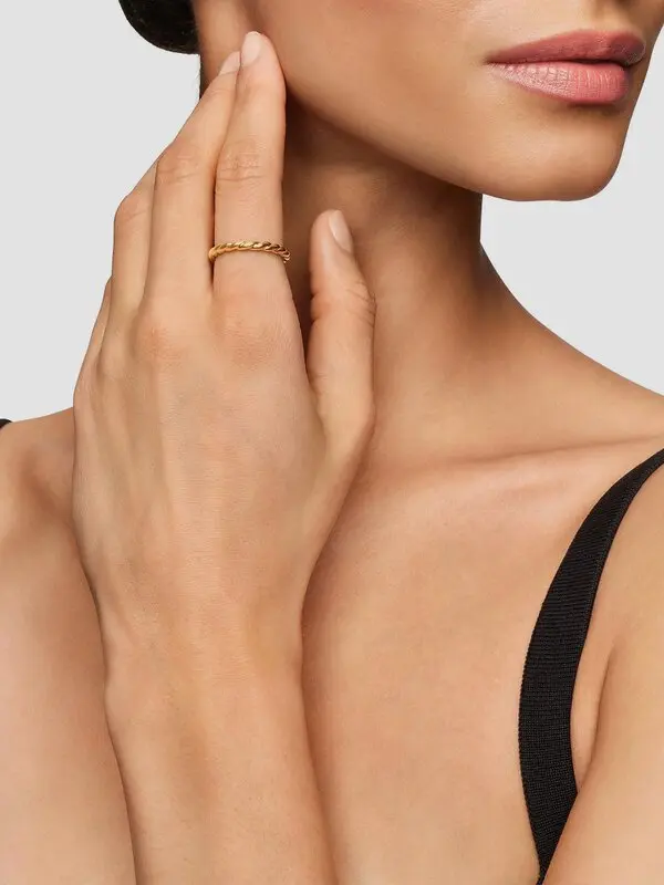 David Yurman Flex Band Ring In 18k Yellow
