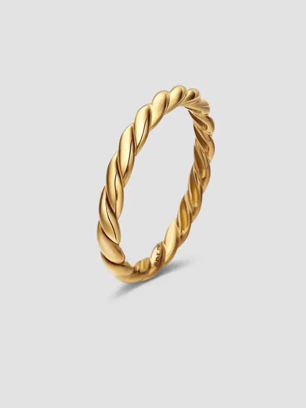 David Yurman Flex Band Ring In 18k Yellow