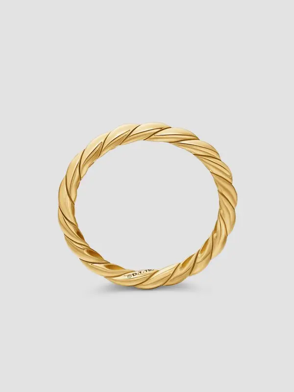 David Yurman Flex Band Ring In 18k Yellow