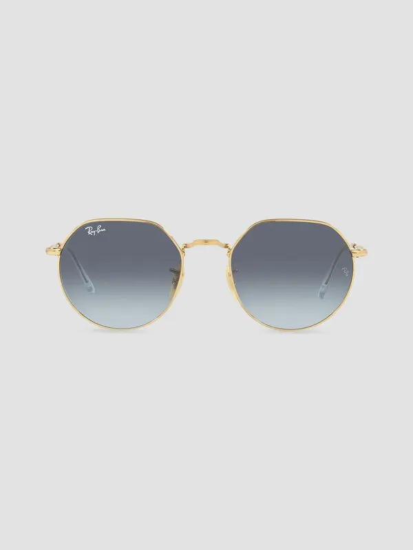 Ray-ban Rb3565 55mm Round Sunglasses - Blue Gradient