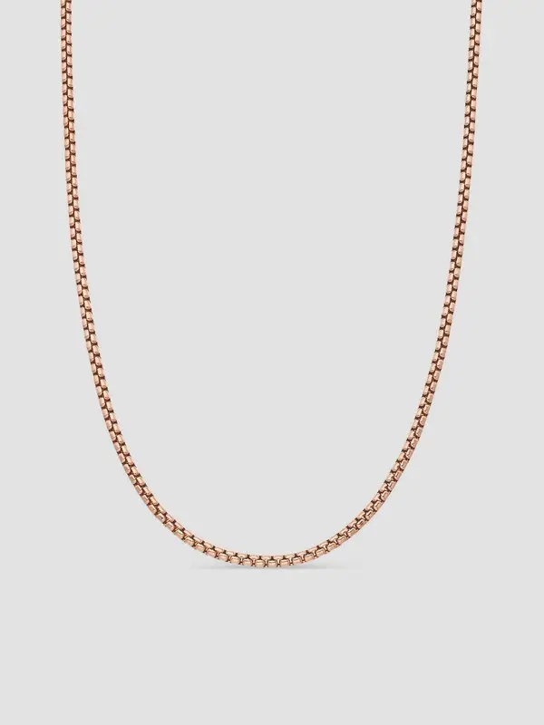 David Yurman Box Chain Necklace In 18k 2.7mm