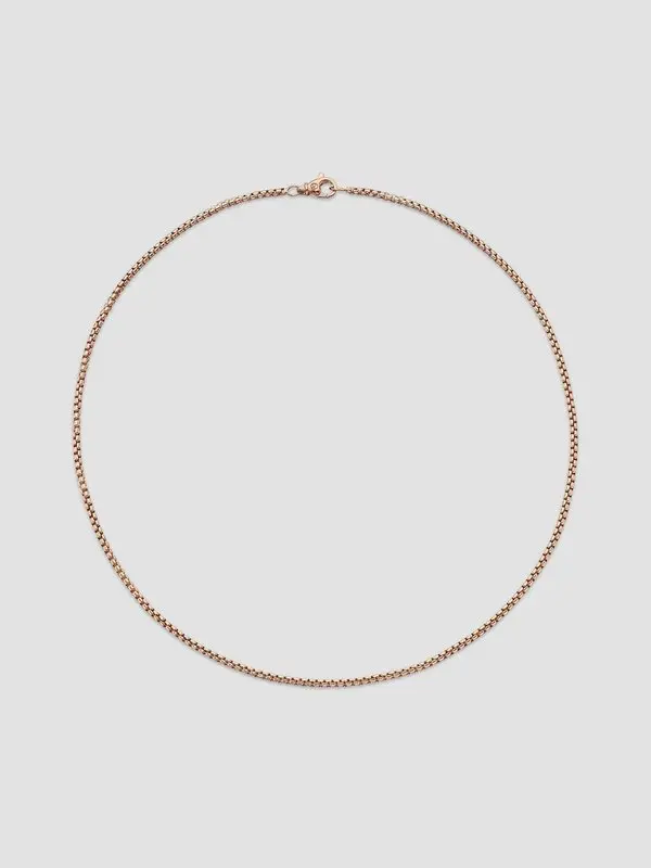 David Yurman Box Chain Necklace In 18k 2.7mm