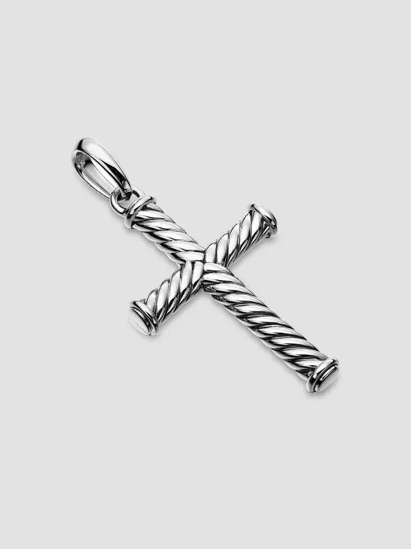David Yurman Cable Cross Pendant In 35mm