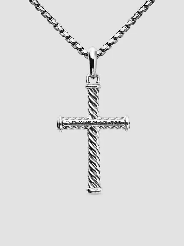 David Yurman Cable Cross Pendant In 35mm