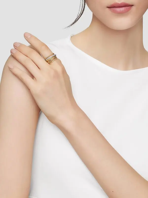 David Yurman Crossover Ring In 18k Yellow