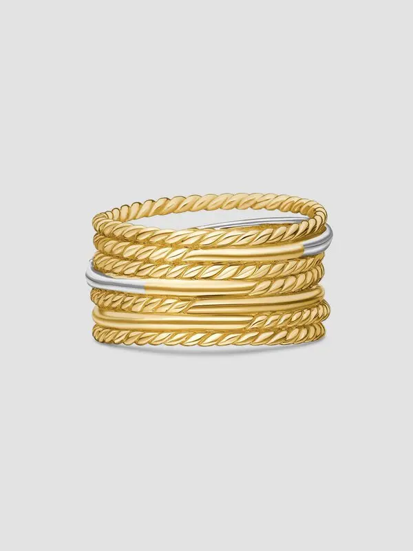 David Yurman Crossover Ring In 18k Yellow