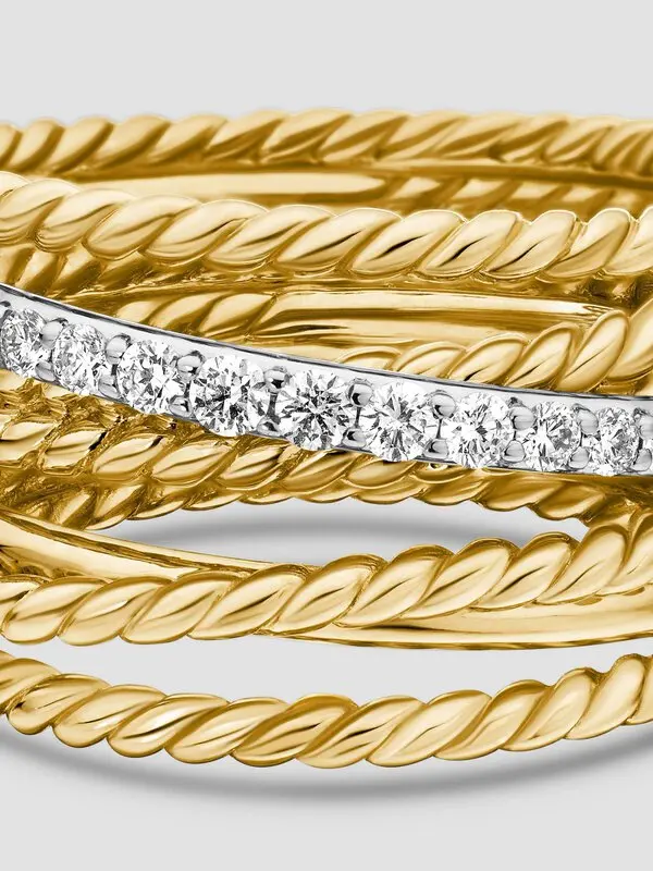David Yurman Crossover Ring In 18k Yellow