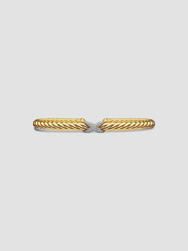 David Yurman X Cablespira Station Bracelet In 18k Yellow - Gold