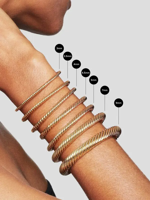 David Yurman X Cablespira Station Bracelet In 18k Yellow