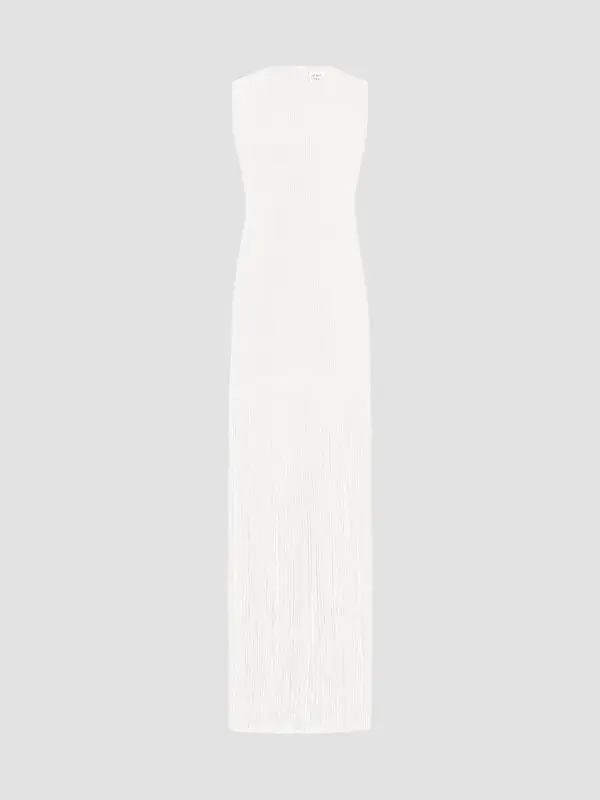 Herve Leger Ottoman-knit Fringe Maxi Dress
