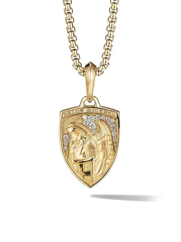 David Yurman St. Michael Amulet In 18k Yellow