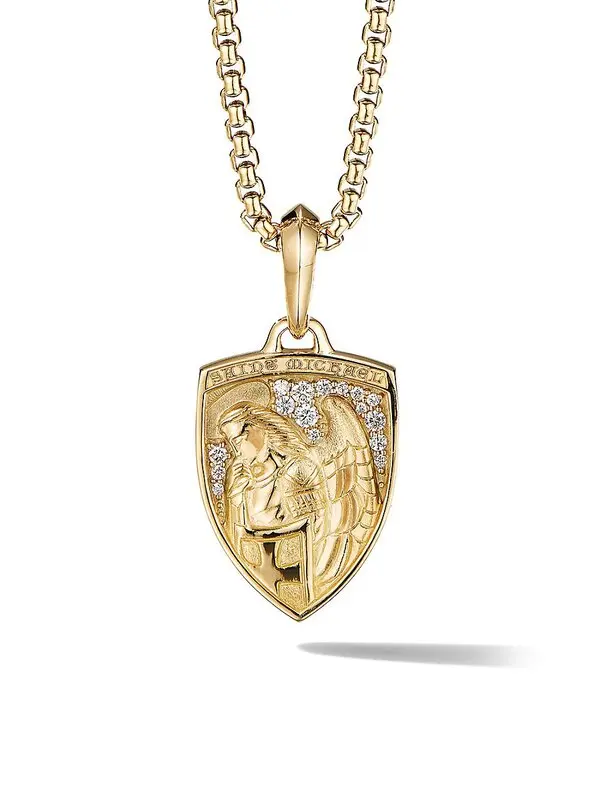 David Yurman St. Michael Amulet In 18k Yellow