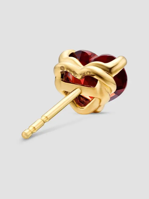 David Yurman Chatelaine Heart Stud Earrings In 18k Yellow Gold With 8mm