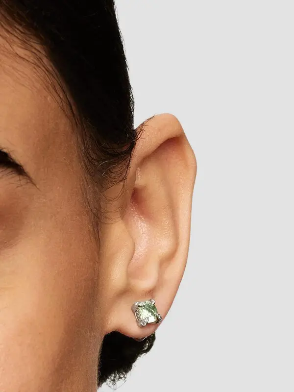 David Yurman Petite Chatelaine Stud Earrings In Sterling Silver - Prasiolite