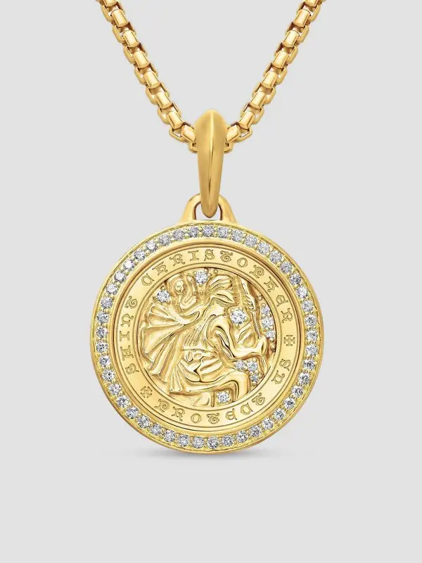 David Yurman St. Christopher Amulet In 18k Yellow