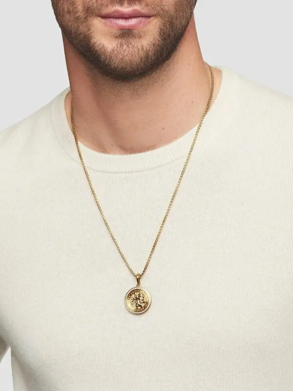 David Yurman St. Christopher Amulet In 18k Yellow