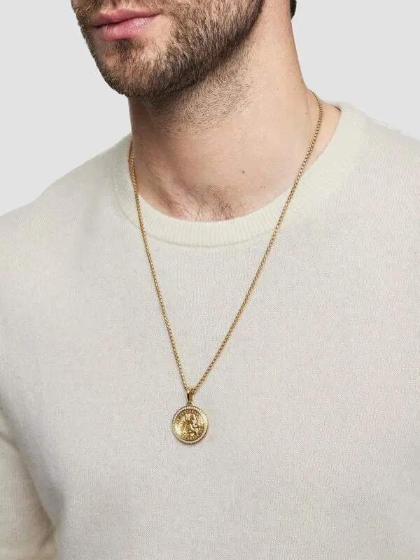 David Yurman St. Christopher Amulet In 18k Yellow