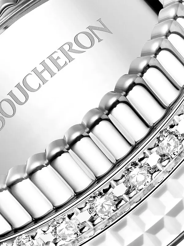 Boucheron Quatre White Edition 18k Hyceram & 0.52 Tcw Diamond Ring