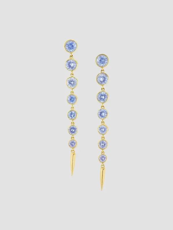 JENNA BLAKE 18k & Emerald Fringe Earrings - Yellow Gold